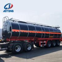 China 3 Axles 40tons Liquid Crude Oil Asphalt Bitumen Tanker Trailer with Steel Tanker for sale