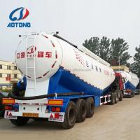 China 3 axle 30 ton bulk cement tanker for powder material transport tank semi trailer for sale