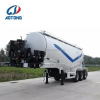 China 3 axle 30 ton bulk cement tanker for powder material transport tank semi trailer for sale