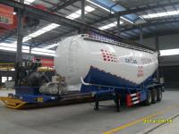 China 3 axles 60tons flour cement bulk tank semi trailer tanker truck trailers from producer for sale