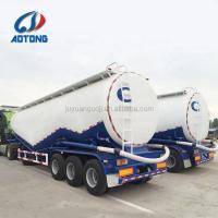 China 50ton Low Density Carbon Steel Bulker Powder Cement Tanker Trucks Bulk Cement Semi Trailer for sale