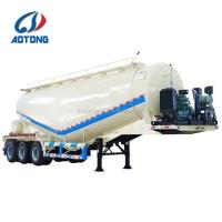 China 50ton Low Density Carbon Steel Bulker Powder Cement Tanker Trucks Bulk Cement Semi Trailer for sale