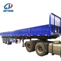 China High Fence Side Wall Semi-Trailer for 2 Axles Drawbar and Full Bulk Cargo Transport for sale