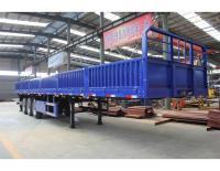 China High Fence Side Wall Semi-Trailer for 2 Axles Drawbar and Full Bulk Cargo Transport for sale