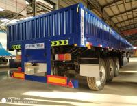 China High Fence Side Wall Semi-Trailer for 2 Axles Drawbar and Full Bulk Cargo Transport for sale