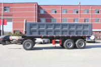 China 20 Ton Cargo Dump Semi Trailer Truck with 2 Axles Full Trailer Drawbar and Leaf Spring for sale