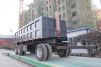 China 20 Ton Cargo Dump Semi Trailer Truck with 2 Axles Full Trailer Drawbar and Leaf Spring for sale