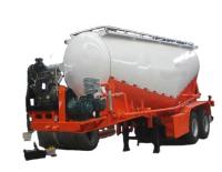 China Landing Gear 28T 3 Axle Dry Bulk Cement Powder Tank Semi Trailer for Cement Transportation for sale