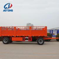 China Triangle Tires Full Trailer Type Open Box Cargo Trailers Draw Bar Small Enclosed Box Trailer for sale
