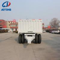 China 2/3 Axle Dump Draw Bar Trailer Full Trailer with 28 Ton Two Speed Landing Gear and 12R22.5 Tires for sale