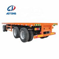 China 9.00-22.5 Rim and 12R22.5 Tire Farm Flatbed Trailer for 20-40 Tons Farm Tractor for sale