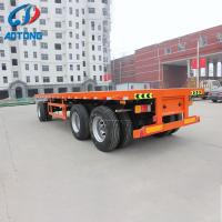 China 9.00-22.5 Rim and 12R22.5 Tire Farm Flatbed Trailer for 20-40 Tons Farm Tractor for sale