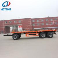 China 9.00-22.5 Rim and 12R22.5 Tire Farm Flatbed Trailer for 20-40 Tons Farm Tractor for sale