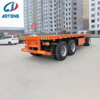 China 9.00-22.5 Rim and 12R22.5 Tire Farm Flatbed Trailer for 20-40 Tons Farm Tractor for sale