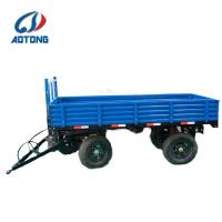 China Double Air Chamber Braking System Full Trailer for Farm Tractor 20-40 Tons Flat Trailer for sale