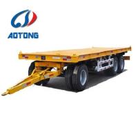 China Double Air Chamber Braking System Full Trailer for Farm Tractor 20-40 Tons Flat Trailer for sale