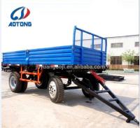 China Double Air Chamber Braking System Full Trailer for Farm Tractor 20-40 Tons Flat Trailer for sale