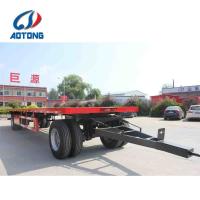China Farm Full Trailer Flatbed or Sidewall Trailer with 20ft Draw Bar and Steel Frame for sale