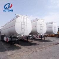 China Fuel/Edible Oil Tanker Semi Trailer with Aluminium Alloy 3 Axles Cylindrical Tank for sale