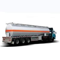 China Fuel/Edible Oil Tanker Semi Trailer with Aluminium Alloy 3 Axles Cylindrical Tank for sale