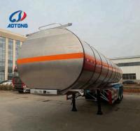 China Fuel/Edible Oil Tanker Semi Trailer with Aluminium Alloy 3 Axles Cylindrical Tank for sale
