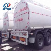 China Fuel/Edible Oil Tanker Semi Trailer with Aluminium Alloy 3 Axles Cylindrical Tank for sale