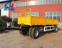 China Multi-Purpose Cargo Side Wall Full Trailer with 12r22.5 Tire Size and 50T Max Payload for sale