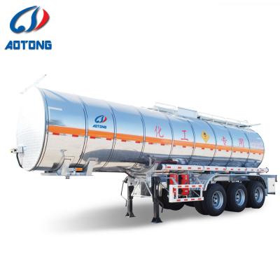 China 33000-48000 Liters 48 ADR Aluminum Diesel Fuel Oil Transport Tanker Truck Semi-Trailer for sale