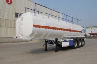 China Aluminum Alloy Fuel Tank Semi Trailer with Manhole in Good Condition for sale