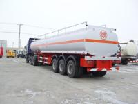 China Aluminum Alloy Fuel Tank Semi Trailer with Manhole in Good Condition for sale