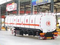 China Aluminum Alloy Fuel Tank Semi Trailer with Manhole in Good Condition for sale