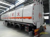 China Stainless Steel Edible Liquid Oil Tanker 3 Axles 45000L Water Tank Trailer Prices for sale