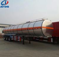 China Stainless Steel Edible Liquid Oil Tanker 3 Axles 45000L Water Tank Trailer Prices for sale