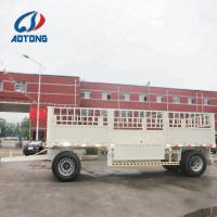 China Buyer's Request 2 Axle 20Tons Draw Bar Full Mesh Tipping Trailer Cargo Fence Trailer for sale
