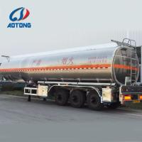 China 42 000L Aluminum Oil Tanker Trailer with 4 Inch Manhole Cover and Dual Line Braking System for sale
