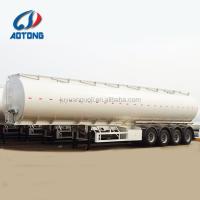 China 42 000L Aluminum Oil Tanker Trailer with 4 Inch Manhole Cover and Dual Line Braking System for sale