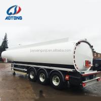 China 42 000L Aluminum Oil Tanker Trailer with 4 Inch Manhole Cover and Dual Line Braking System for sale