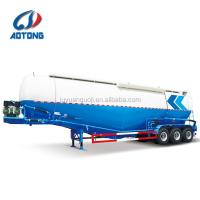 China Truck Trailer 20-70cbm Volume 3 Axles 50tons Cement Truck Bulk Cement Tank Semi Trailer for sale