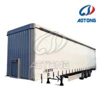 China 14000mm Curtain Trailer for Russia Market Steel Main Beam 500mm Hight Europe Standard for sale