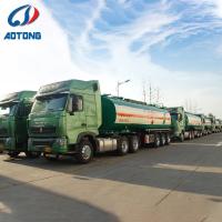 China 3 axle fuel tank trailer/50000 liters gasoline transport tank trailer/Kingpin 2