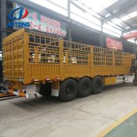 China 3 Axles Fencing Livestock Horse Carriage Semi Trailer in Liangshan With High Capacity for sale