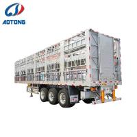 China 3 Axles Fencing Livestock Horse Carriage Semi Trailer in Liangshan With High Capacity for sale