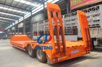 China Heavy Loading Semi Truck Lowboy Trailer Drop Deck Detachable Gooseneck Low Platform for sale