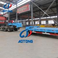 China 3 Axles Gooseneck Heavy Loading Lowbed Semi Trailer for sale