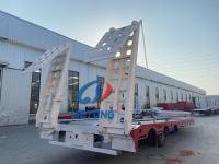 China Detachable Gooseneck Semi Lowbed Trailer Mechanical Suspension for sale