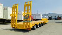China Detachable Gooseneck Semi Lowbed Trailer Mechanical Suspension for sale