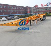 China Tri Axles 20ft 40ft 45ft Container Skeletal Trailer for sale