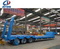 China Tri Axles 60 Ton Low Bed Trailer Heavy Transport for sale