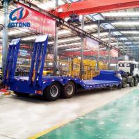 China 60t New Dropdeck Lowboy Semi Trailer Heavy Equipment Carrier Truck for sale