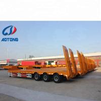 China 60t New Dropdeck Lowboy Semi Trailer Heavy Equipment Carrier Truck for sale
